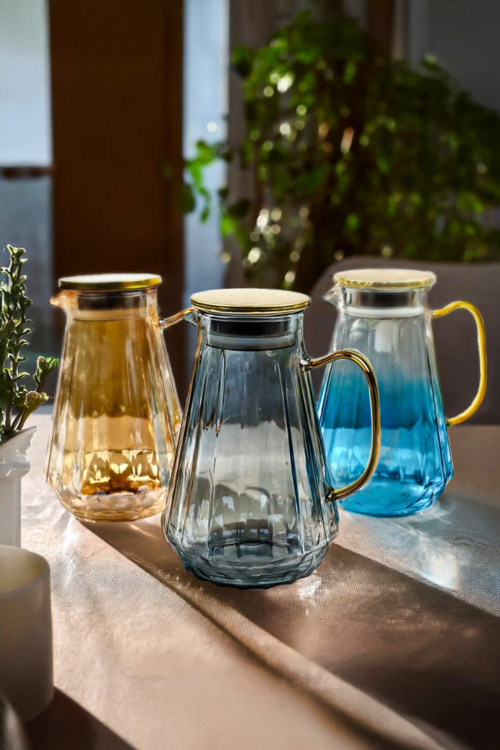 Glass Jug 1.8 Litre - Diamond Shape (Brown) – Zen Porcelain